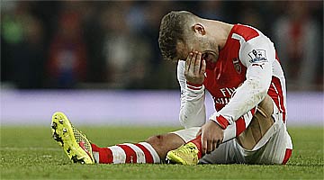 Jack Wilshere sofre lesão na fíbula e desfalca o Arsenal nas primeiras ...